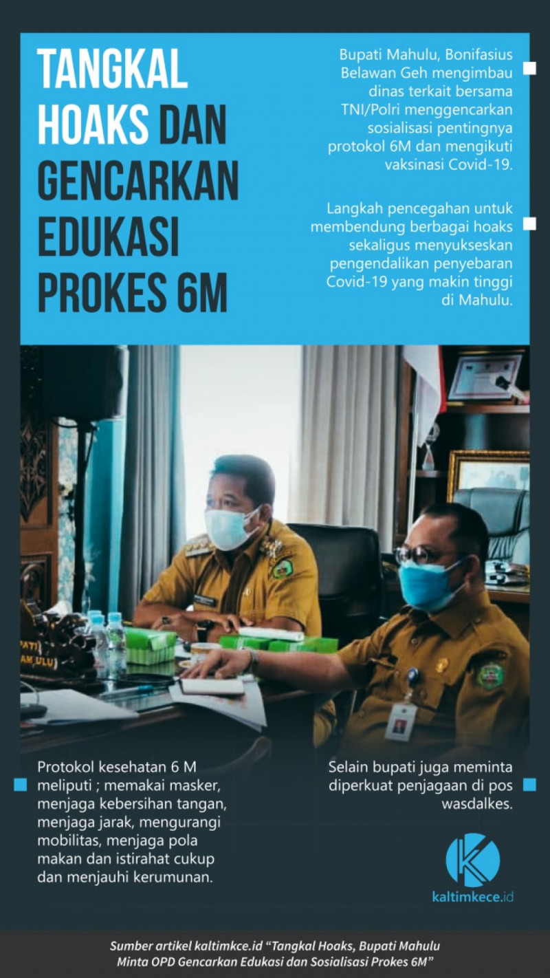 Tangkal Hoaks dan Gencarkan Sosialisasi Prokes 6M - Kaltim Kece